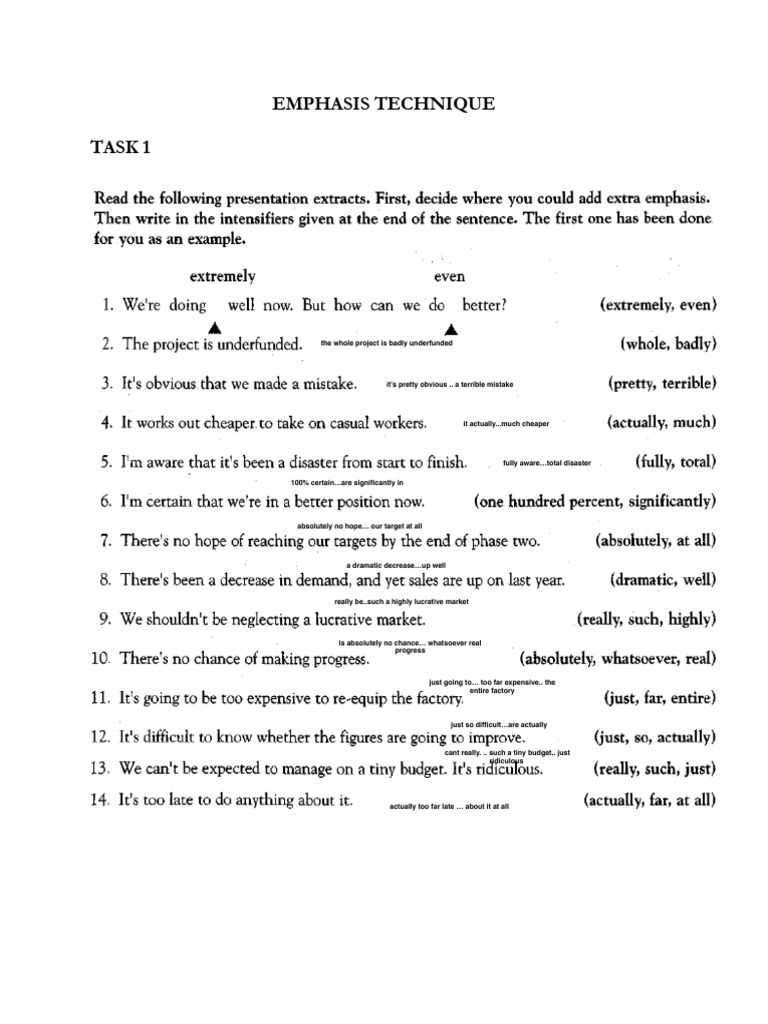 Emphasis Technique | PDF