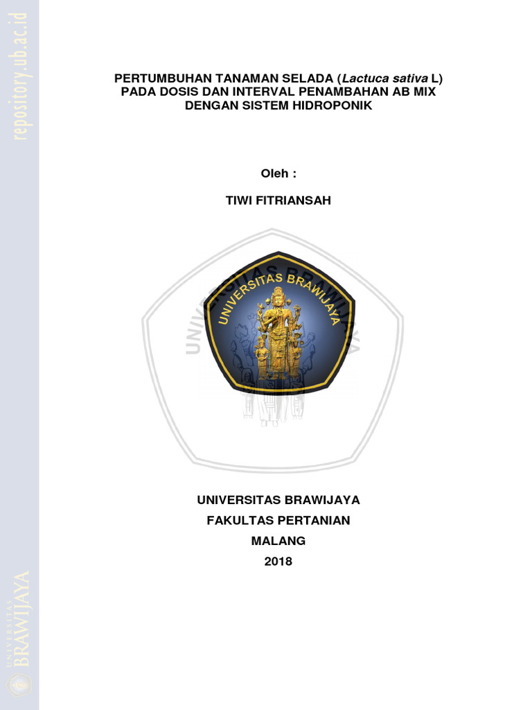 Sketsa Hidroponik Selada Lactuca Sativa | PDF | Pengembangan Diri ...