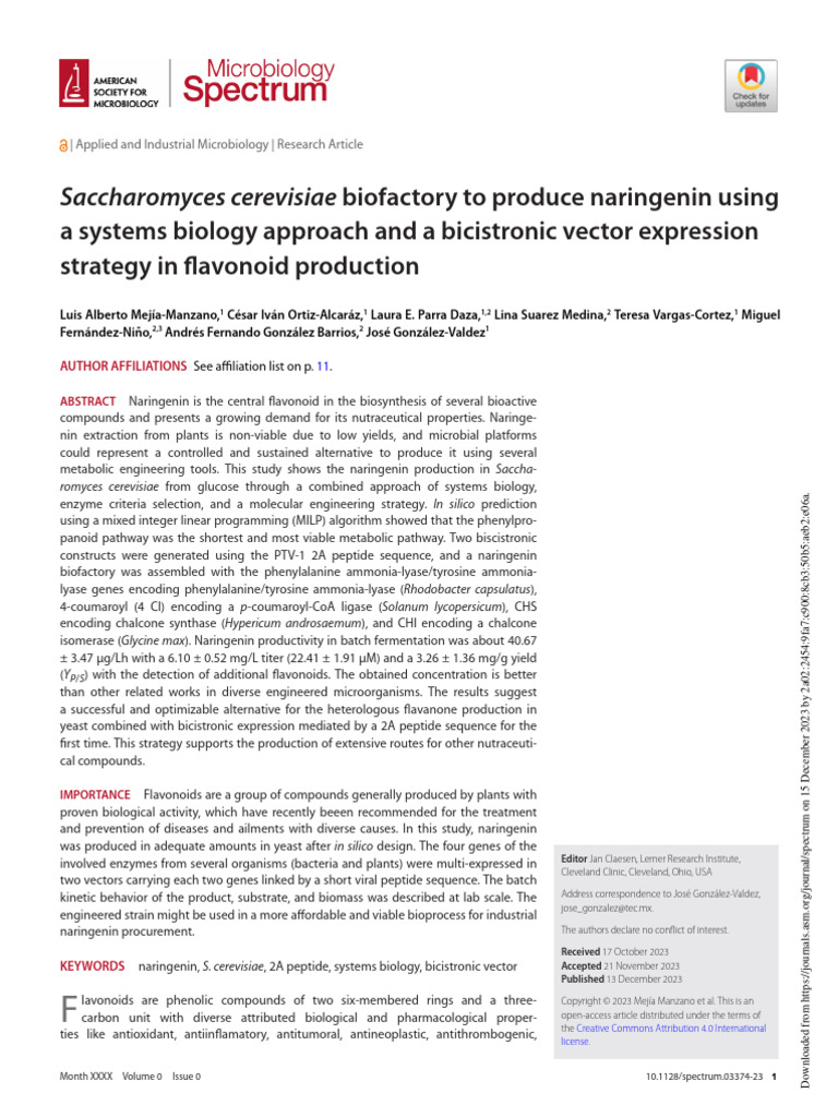 2023 Microbiology Spectrum | PDF | High Performance Liquid ...