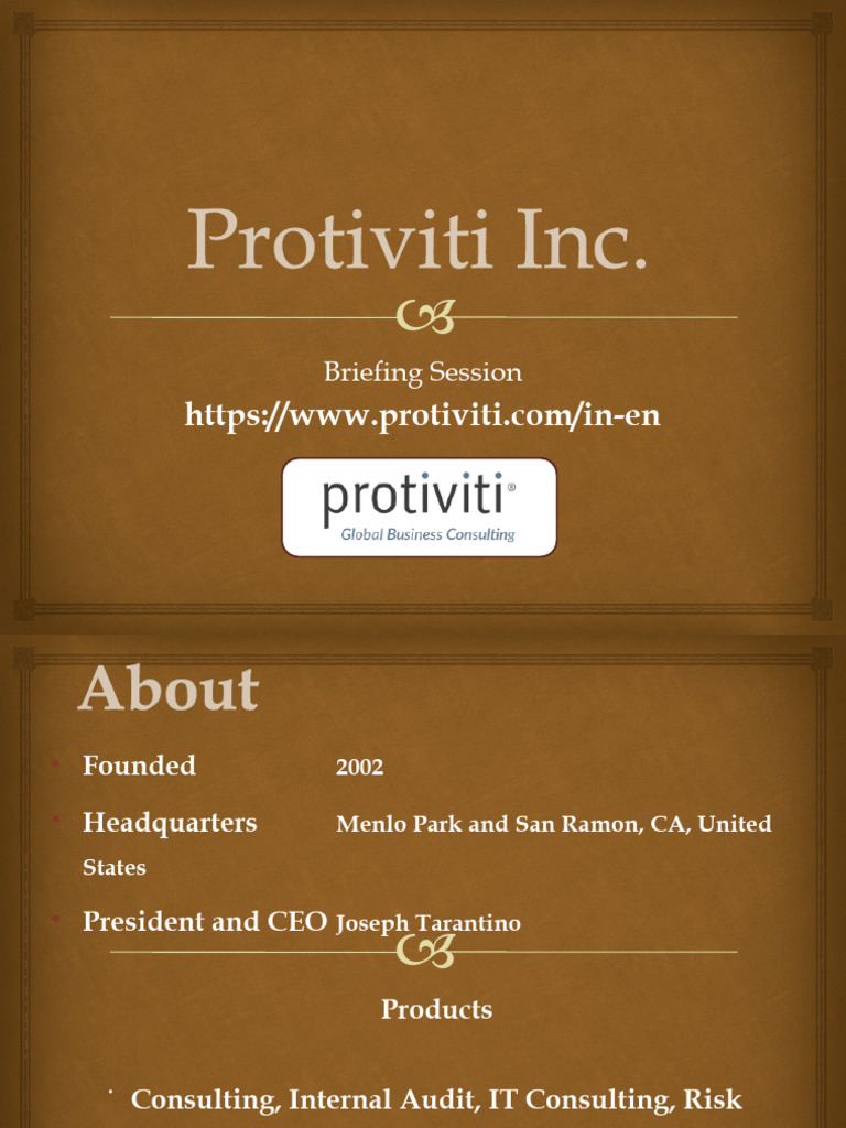 Protiviti | PDF | Consultant | Internal Audit