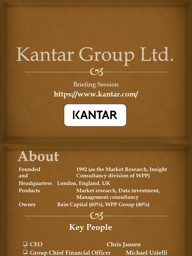 Kantar Group Overview and Opportunities | PDF | Business | Financial ...