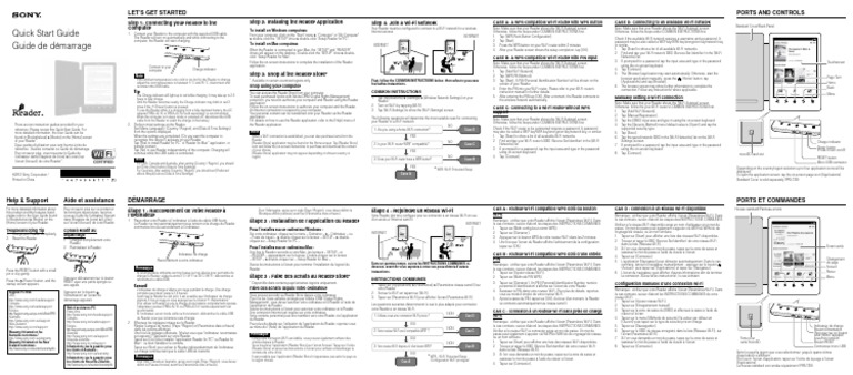 Sony Reader PRS-T3S Quick Start Guide | PDF | Wi Fi | Wireless