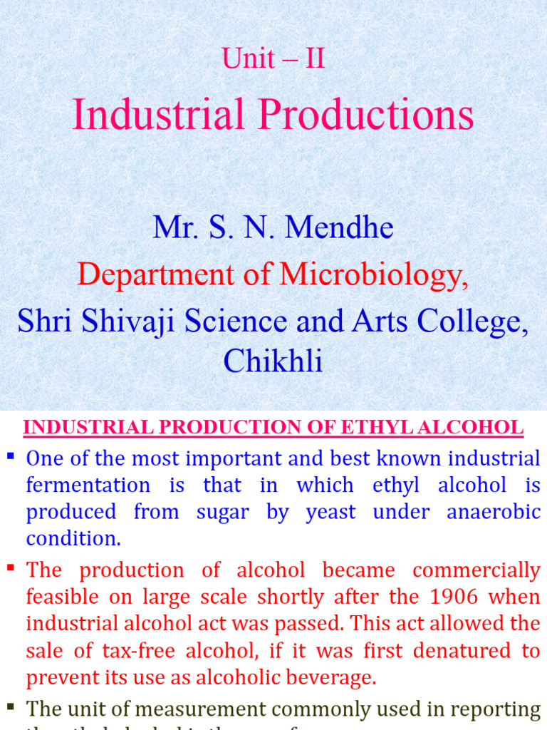 Industrial Ethyl Alcohol Production Guide | PDF | Fermentation | Yeast