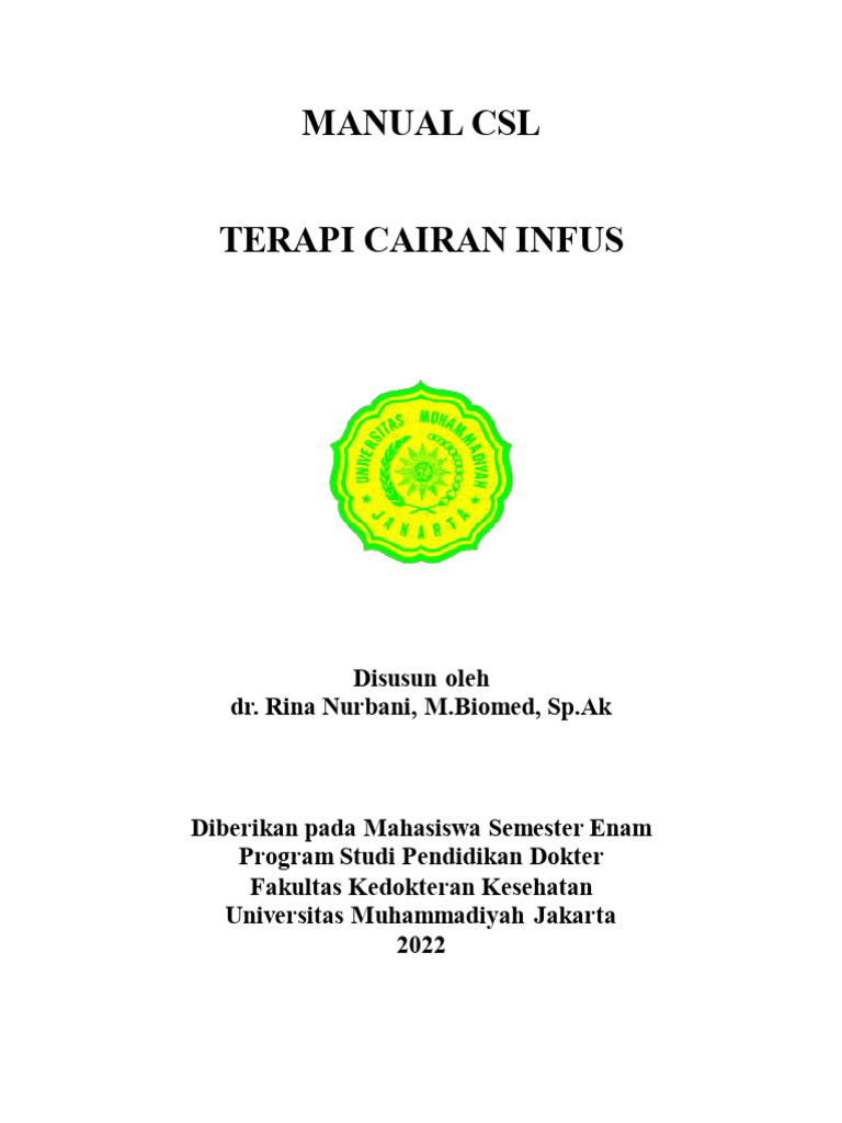 Tera Instruktur 2022 Manual CSL Infus | PDF