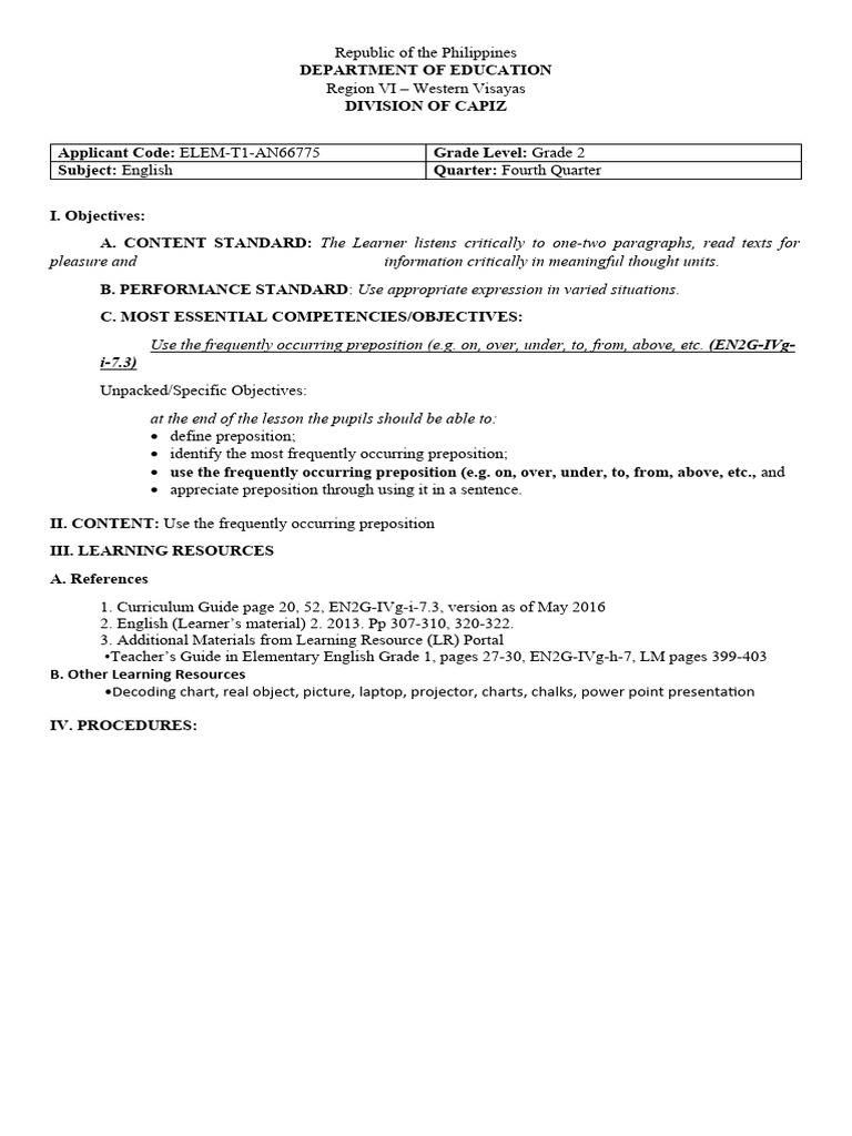 Final-DLP-English 2 | PDF | Teachers | Curriculum