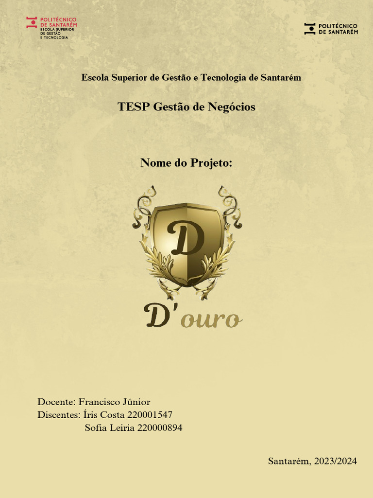 Projeto D´ouro (1) | PDF | Análise SWOT | Turismo
