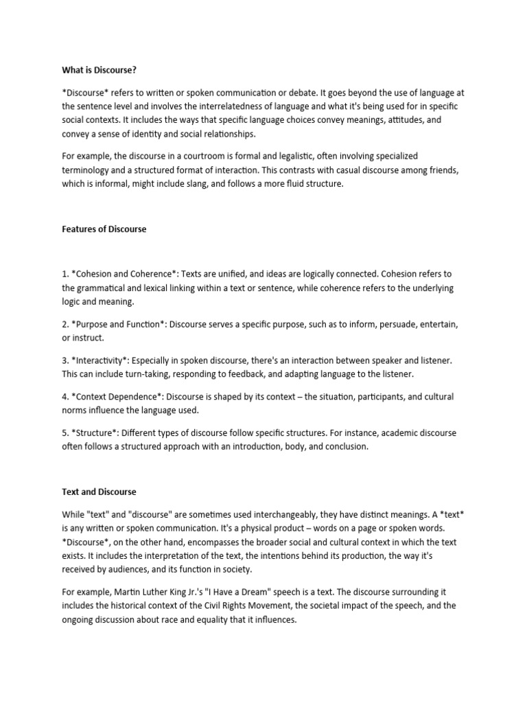 DISCOURSE ANALYSIS | PDF | Discourse | Liberal Arts Education