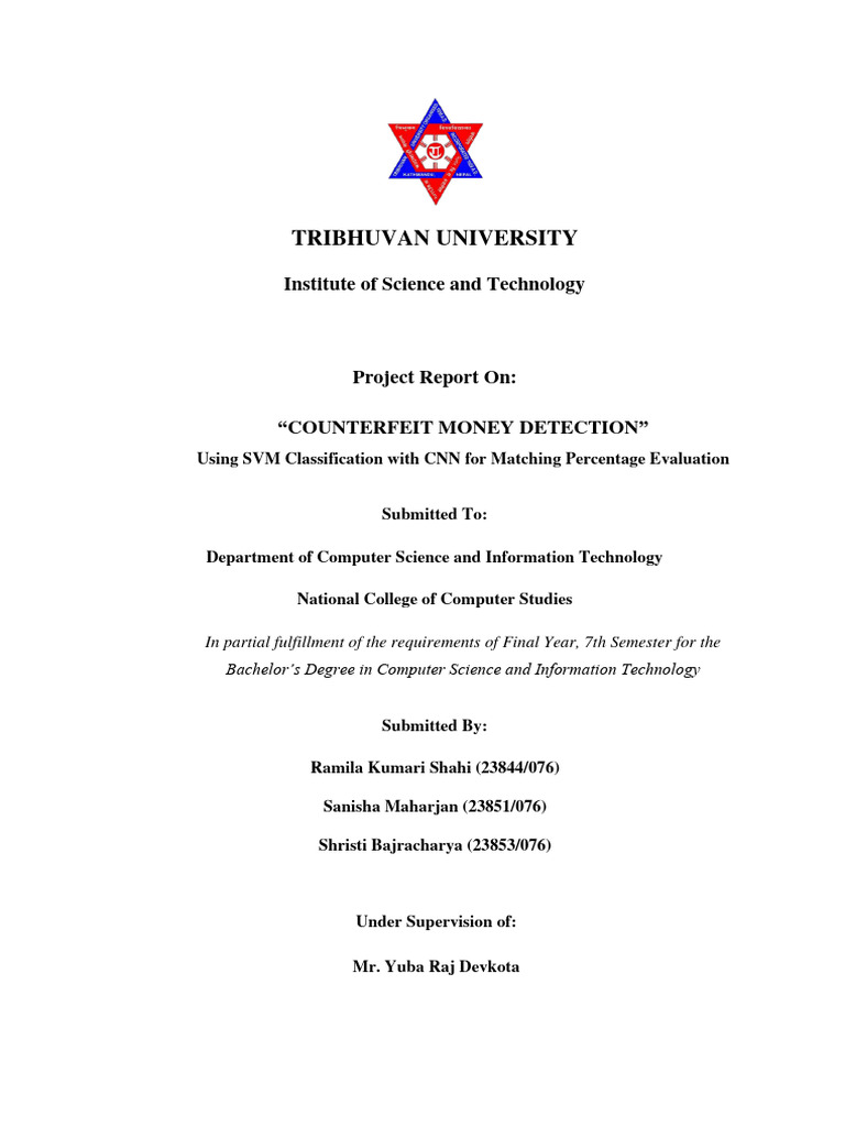 Counterfeit Detection Final | PDF | Software Testing | Support Vector ...