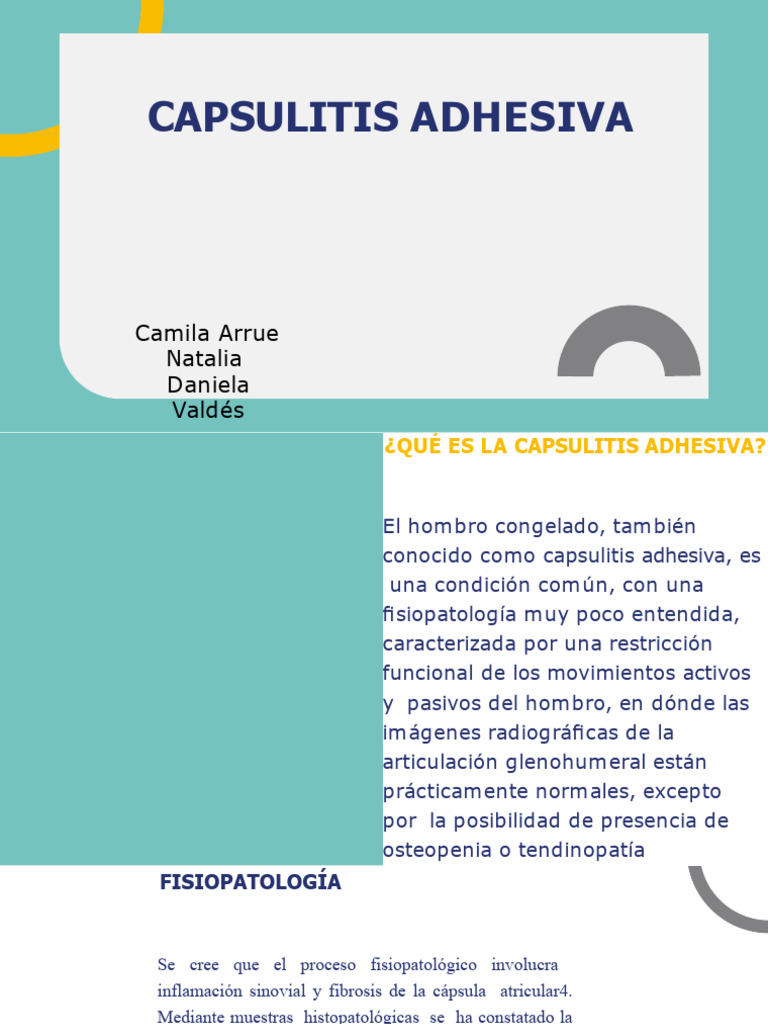 capsulitis adhesiva | PDF | Enfermedades y trastornos humanos | Medicina