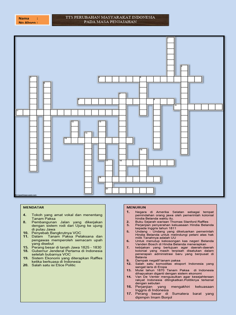 TTS Perubahan Masyarakat Indonesia Pada | PDF