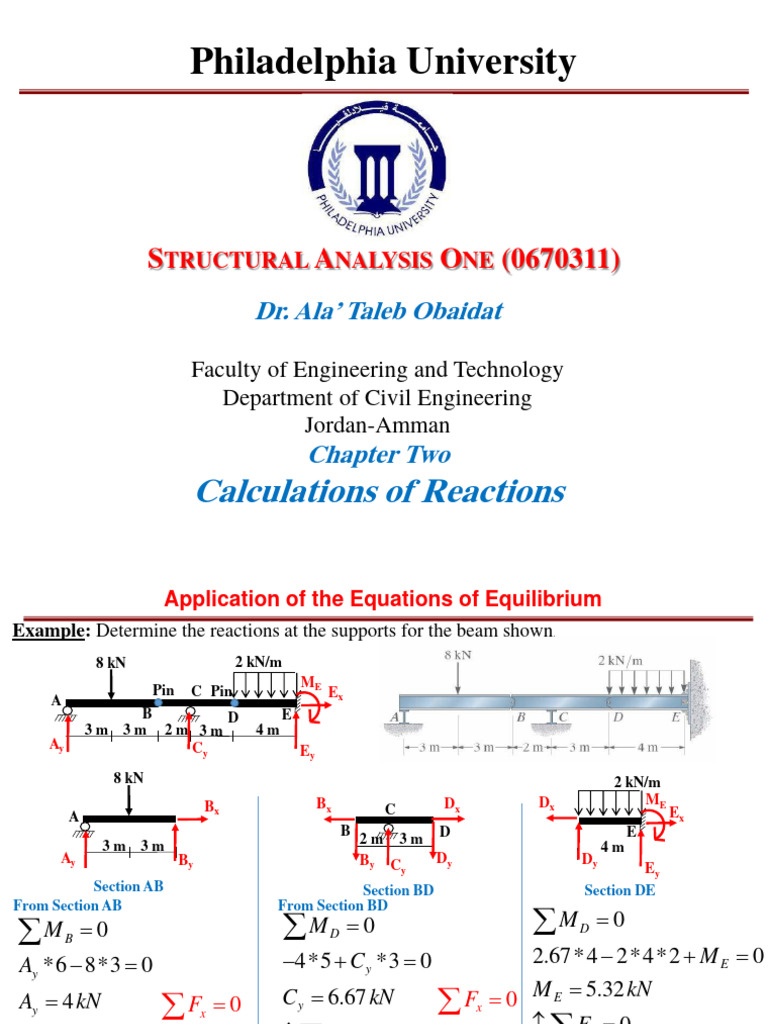 3- Chapter 2-1 Calculations of Reactions | PDF | Applied And Interdisciplinary Physics ...