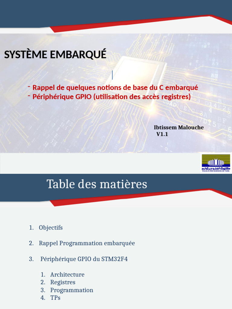 2 Systèmes Embarqués GPIO Complet | PDF | Pointeur (programmation ...