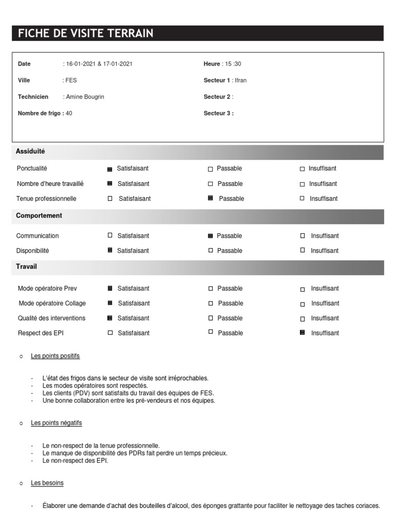 Fiche de Visite | PDF
