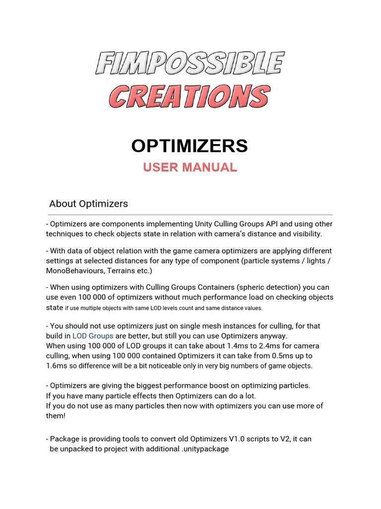 Optimizers User Manual Pdf Mathematical Optimization Camera