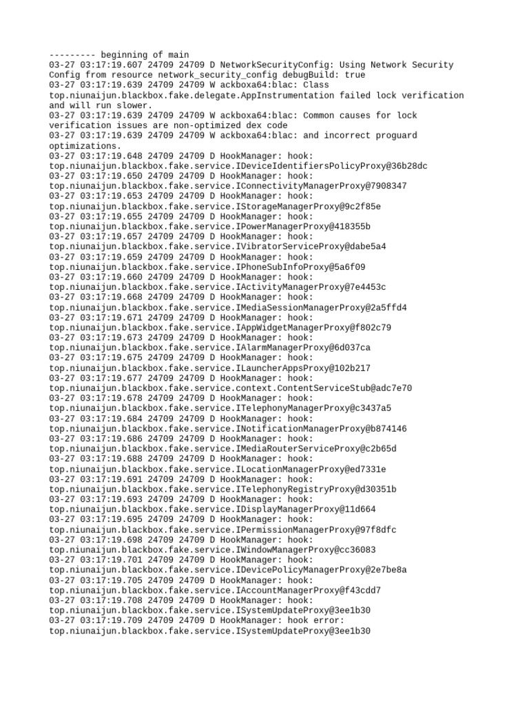 Top.niunaijun.blackboxa64 Logcat | PDF | Android (Operating System) | Computer Architecture