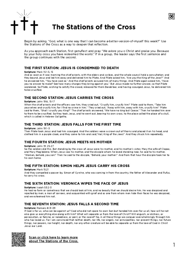Stations of the Cross (1) | PDF | Jesus
