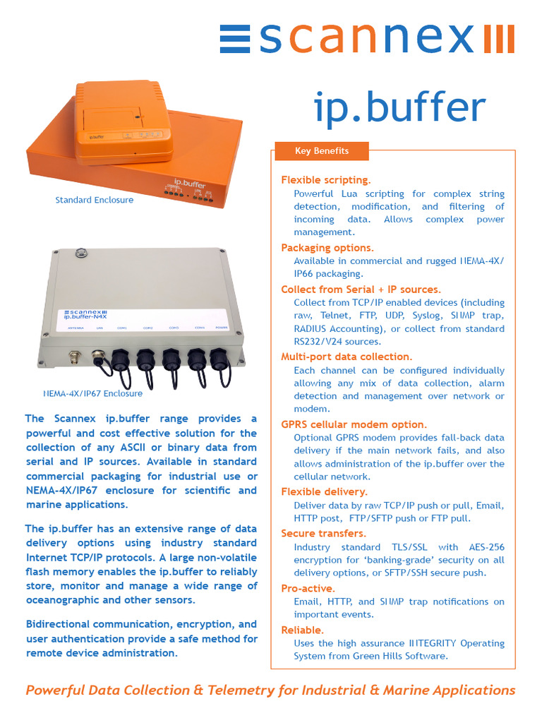 Ip - Buffer DataSheet N4X Scannex UK 2021-02-05 | PDF | File Transfer ...