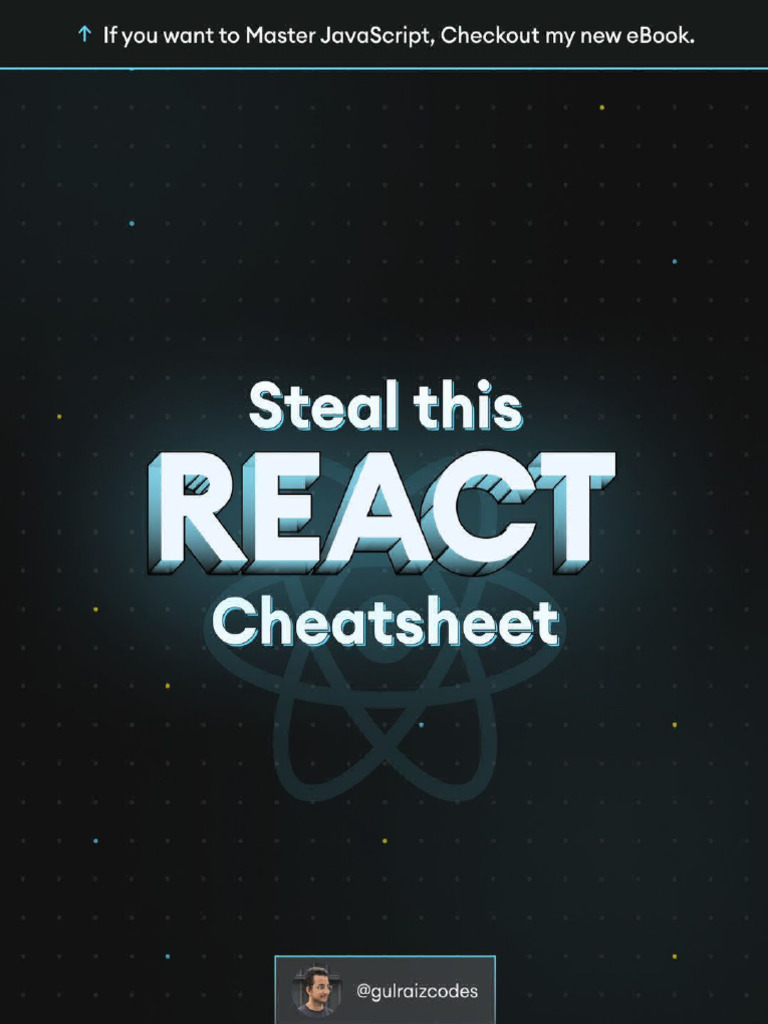 REACT.JS Cheatsheet for better learning ? | PDF REACT.JS Cheatsheet for better learning ? | PDF