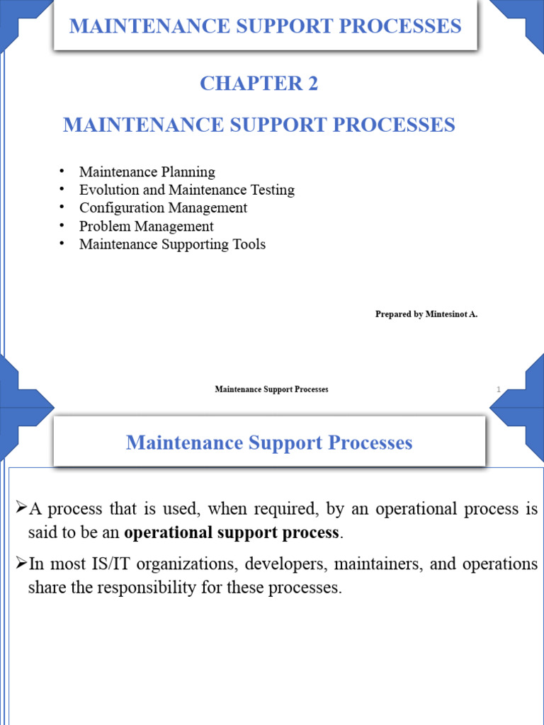 Ch-2-Maintenance Support Processes1 | PDF | Software Testing | Version ...
