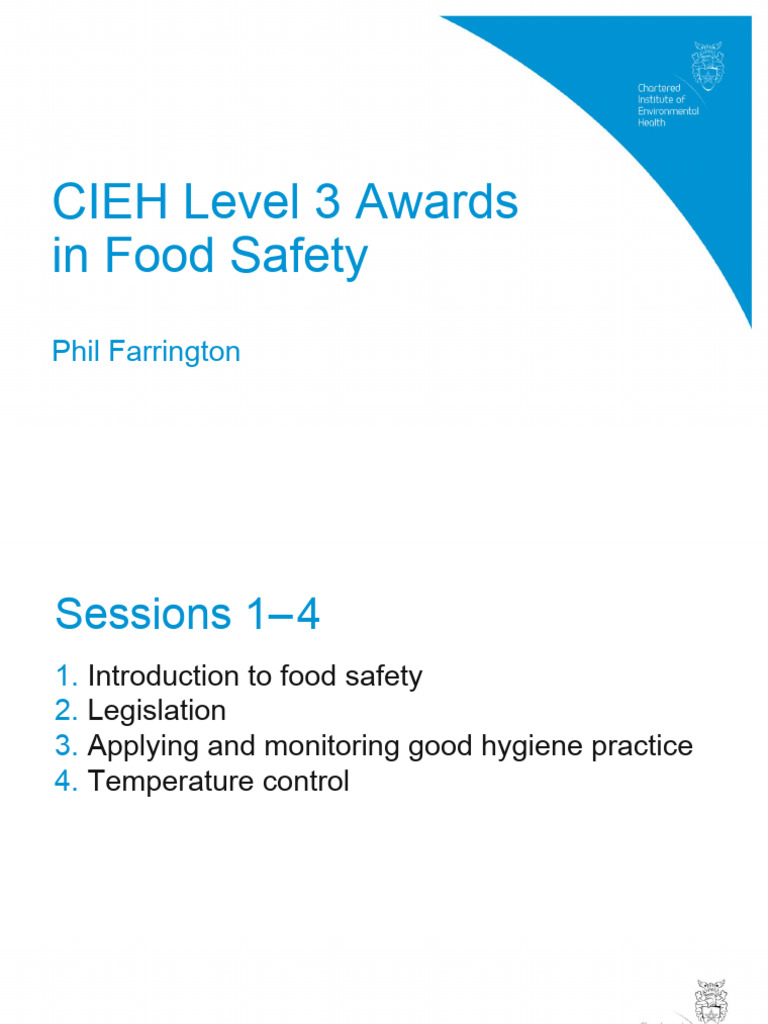 CIEH_3FNS_Slide_Colour | PDF | Foodborne Illness | Food Safety