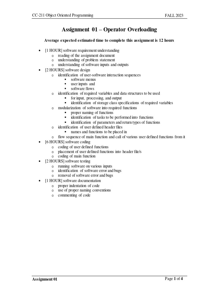 Assignment 01 | PDF | Computer Programming | Programming Assignment 01 | PDF | Computer Programming | Programming