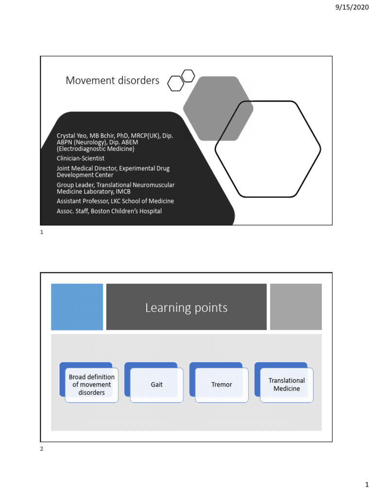 Movement Disorders CJYEO 09152020 | PDF | Dystonia | Clinical Medicine