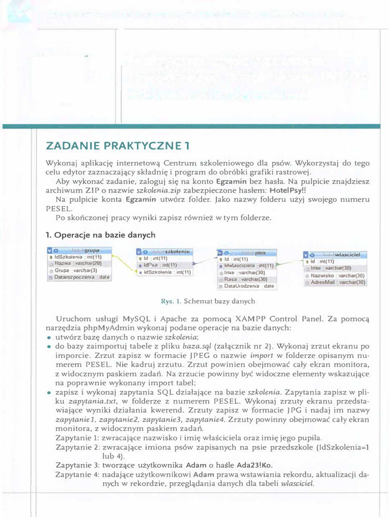 INF.03 Zadanie Praktyczne 1 | PDF