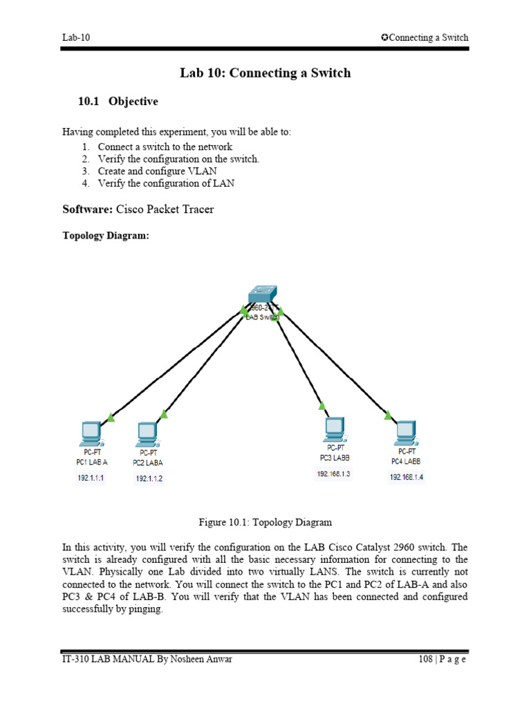 Lab 10 | PDF | Network Switch | Communications Protocols