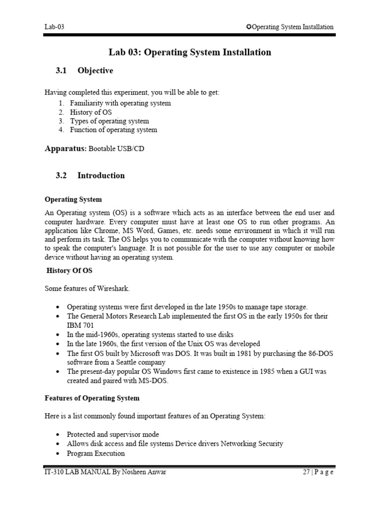 Lab-03 | PDF | Operating System | Kernel (Operating System)