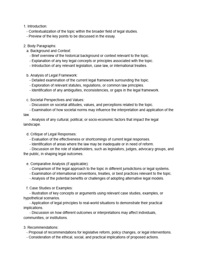 Band 6 Legal Essay Structure | PDF | Evaluation