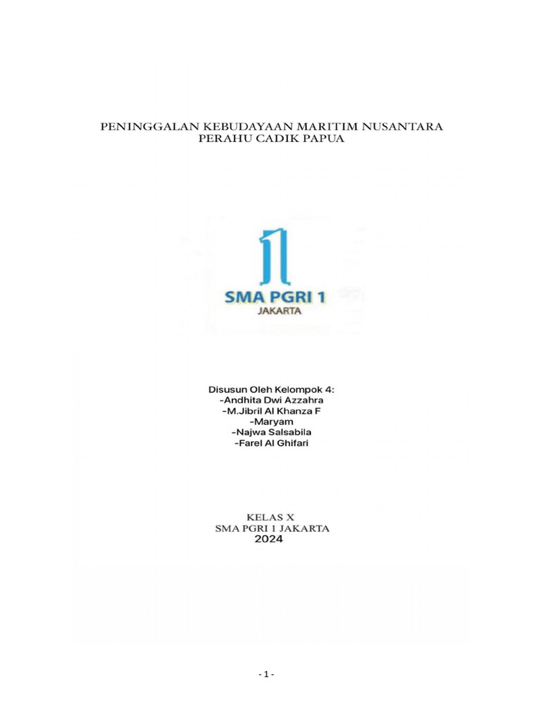 Peninggalan Kebudayaan Maritim, Perahu Cadik Papua | PDF | Perjalanan