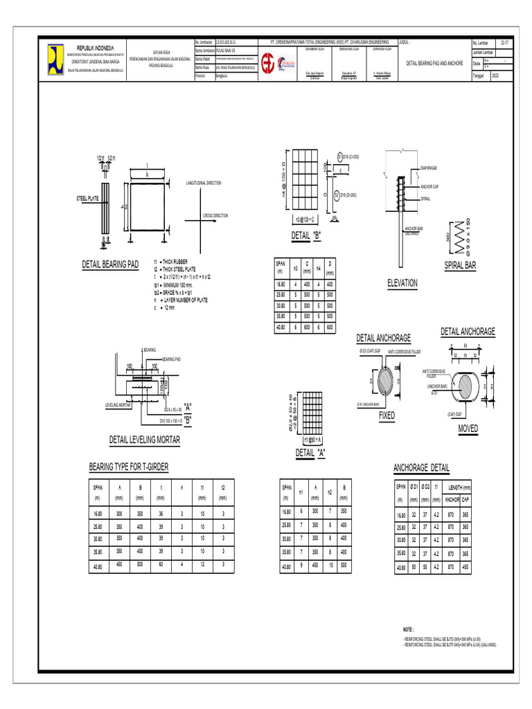 Detail Angkur Fixed Dan Moved | PDF | Structural Engineering | Building Materials