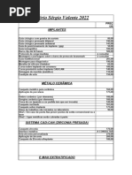 Tabela de Preços Médis Dental 2024 | PDF | Dente | Prótese