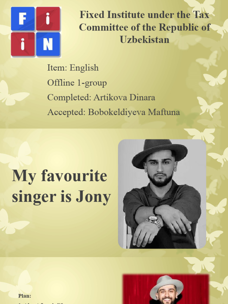 Jony: Biography and Top Songs Overview | PDF