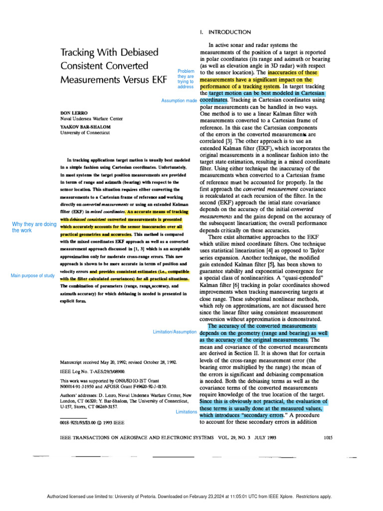 Tracking With Debiased Consistent Converted Measurements Versus Ekf