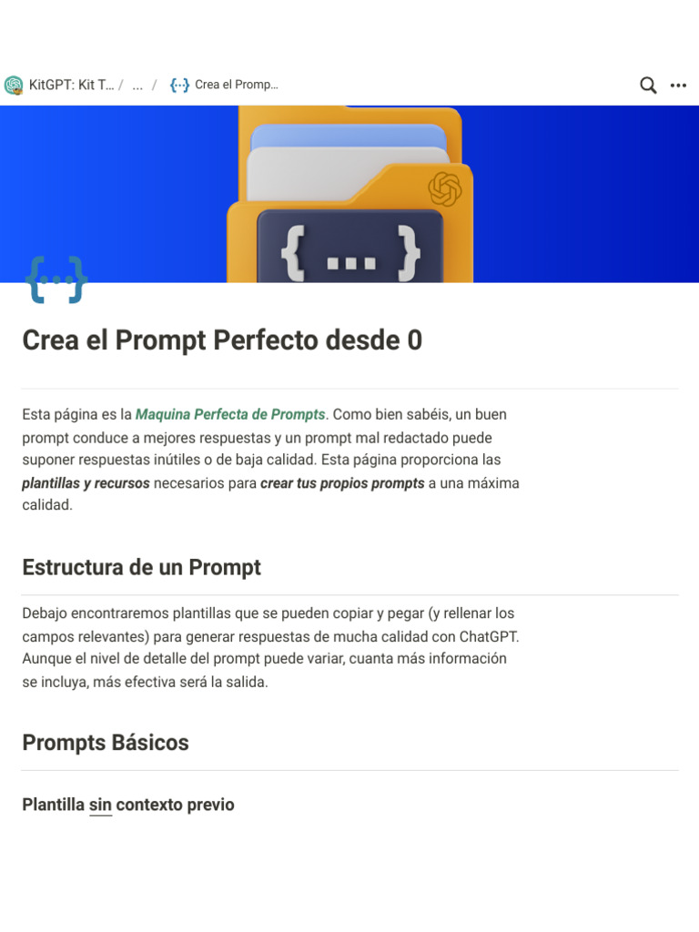 Crea el Prompt Perfecto desde Cero | PDF | Crecimiento personal y ...
