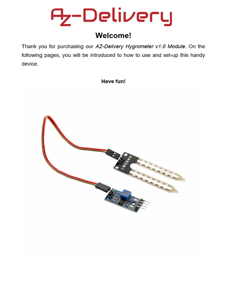 Soil Moisture Sensor Setup Guide | PDF | Input/Output | Sensor