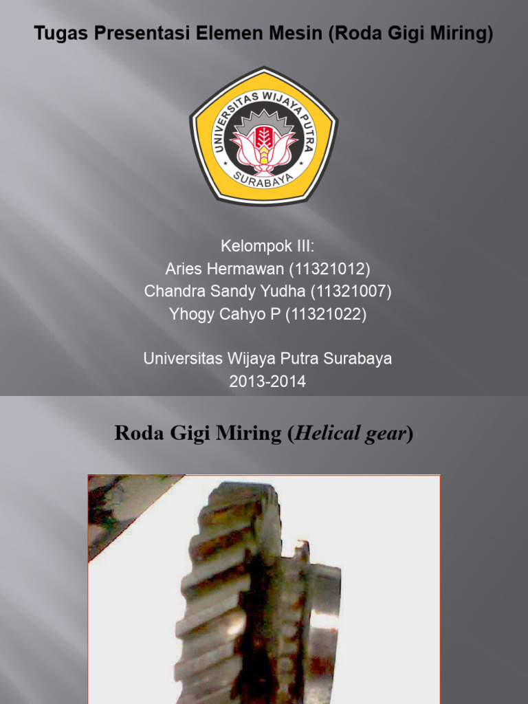 Roda Gigi Miring | PDF