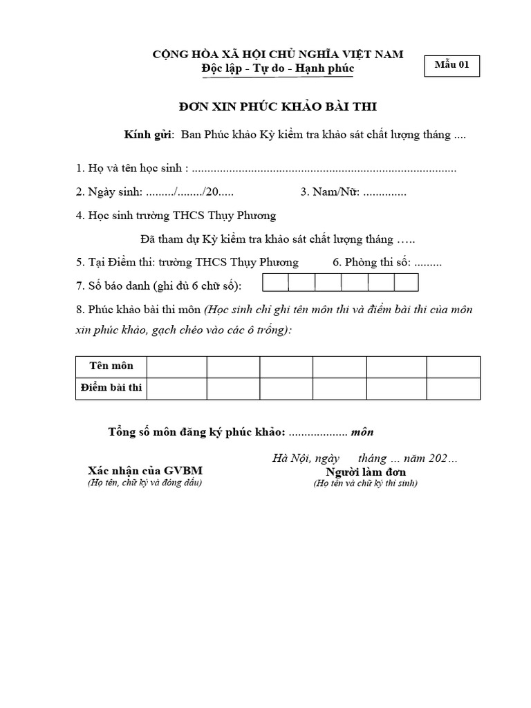 Mau 01 - Don - Xin - Phuc Khao - 2024 | PDF