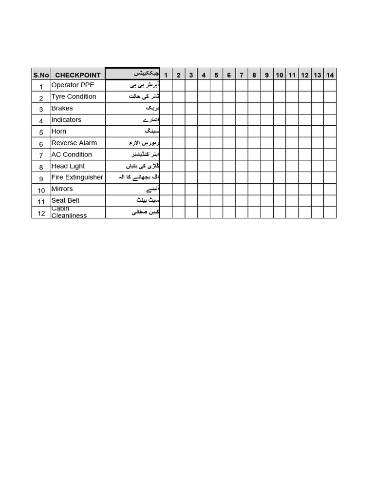 Daily Inspection Checklist-Bull Dozer | PDF