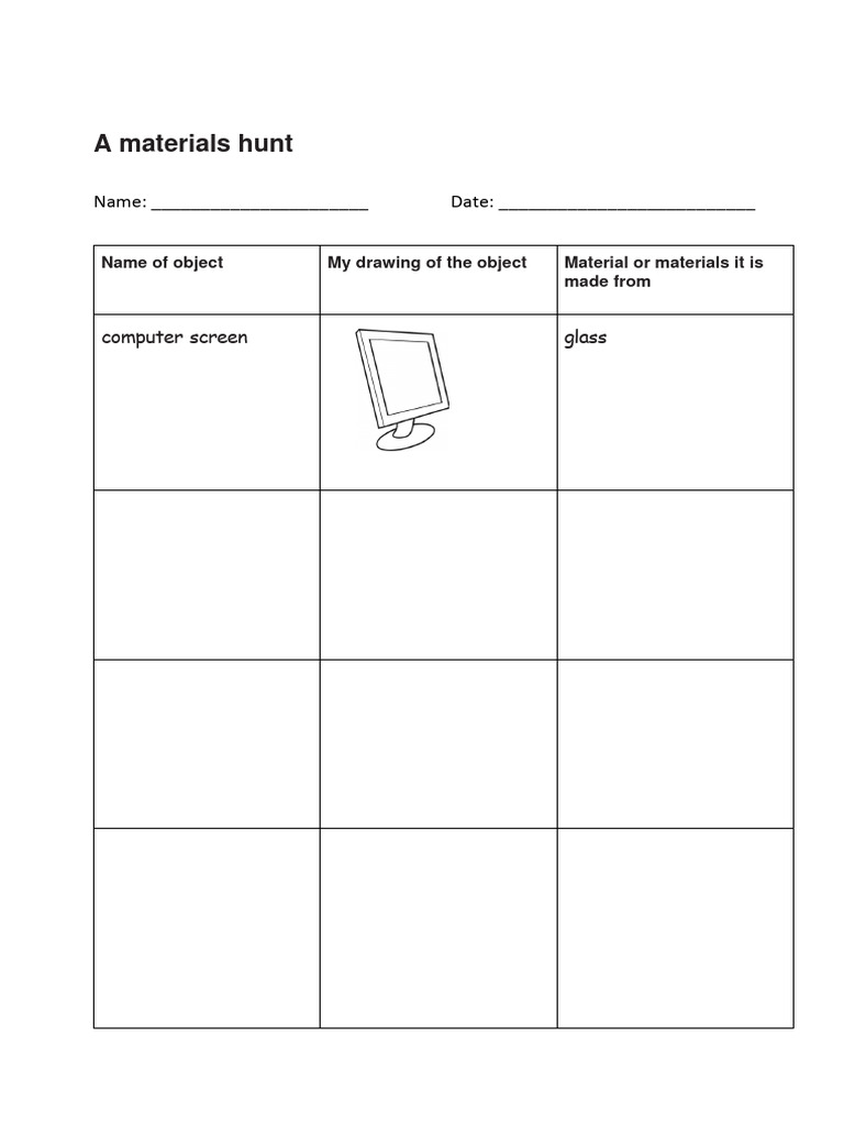 3A Material Hunt | PDF