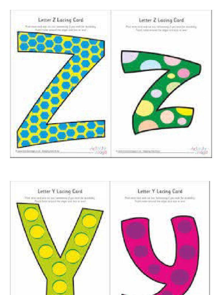 Letter Lacing Card | PDF