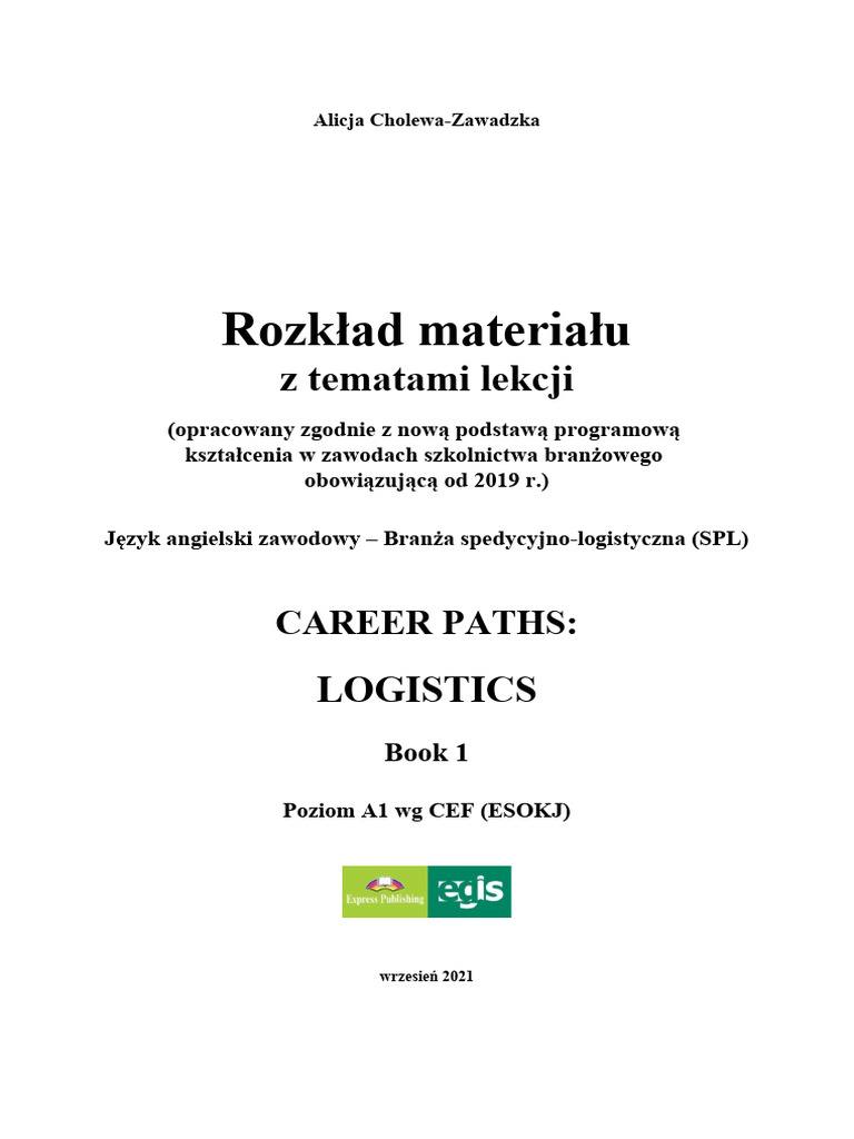 RM Logistics Book 1 Podstawa-2019 | PDF
