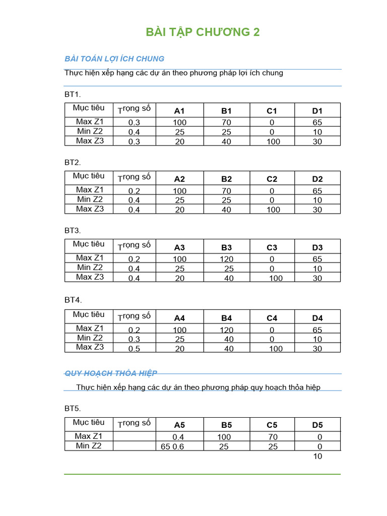 00 Bai Tap Chuong 2 | PDF