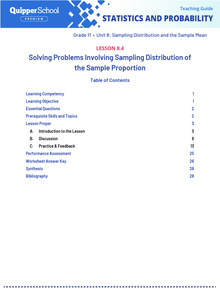 Sampling Distribution Problem Solving | PDF | Sampling (Statistics) | Normal Distribution