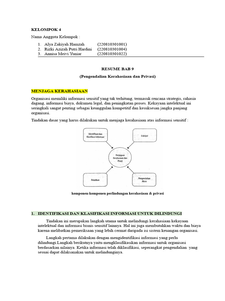 Kel 4 - Resume Bab 9 - SIA B | PDF | Komputer