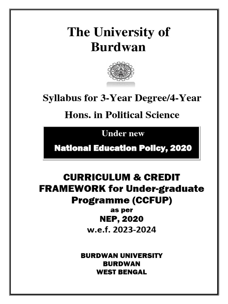 Syllabus BAPOLSC NEP2023-2024 | PDF | Government Of India | Political ...