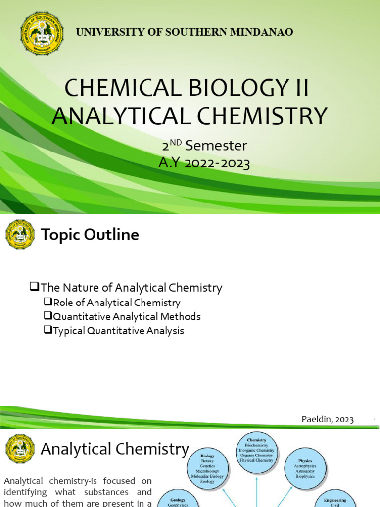 Chem Bio II Lecture 1 | PDF | Analytical Chemistry | Titration
