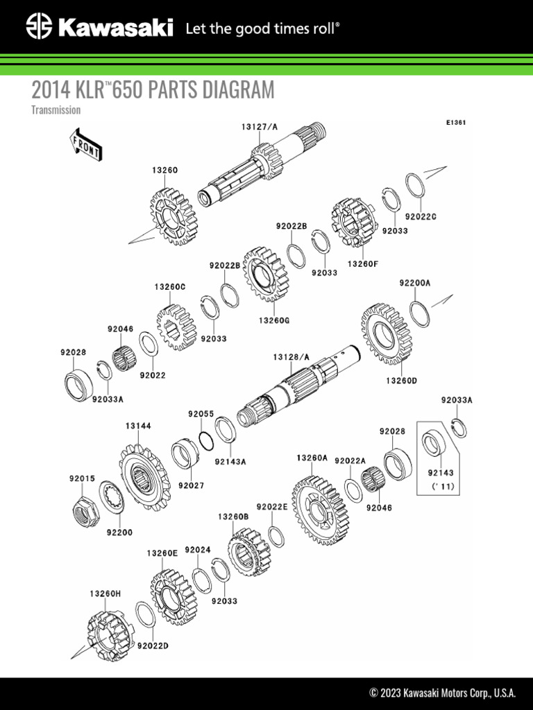 2014 KLR™650 Transmission | PDF