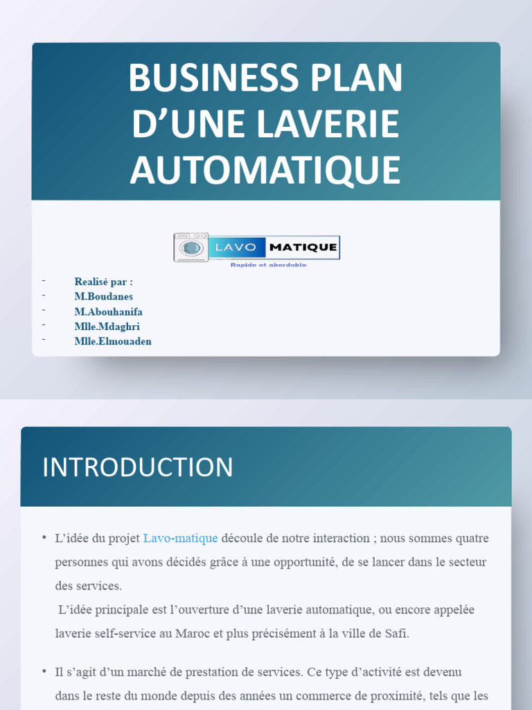 Business Plan D'une Laverie Automatique | PDF